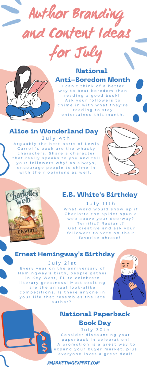 Reader Centric July Observances to Bolster Your Author Branding